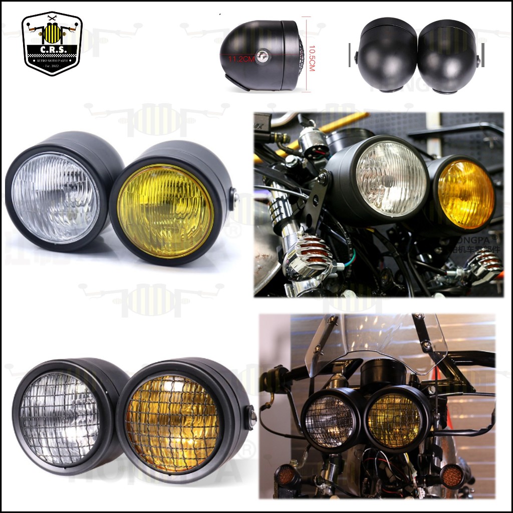 Twin Headlight-Cafe racer and Scrambler parts-sold by partner | Shopee ...