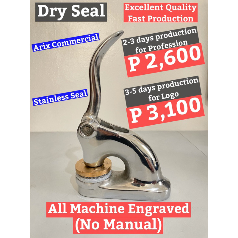 Dry Seal Stainless Machine Engraved Only 2-3 days prod. for Profession, 3-5 days for Logo ...