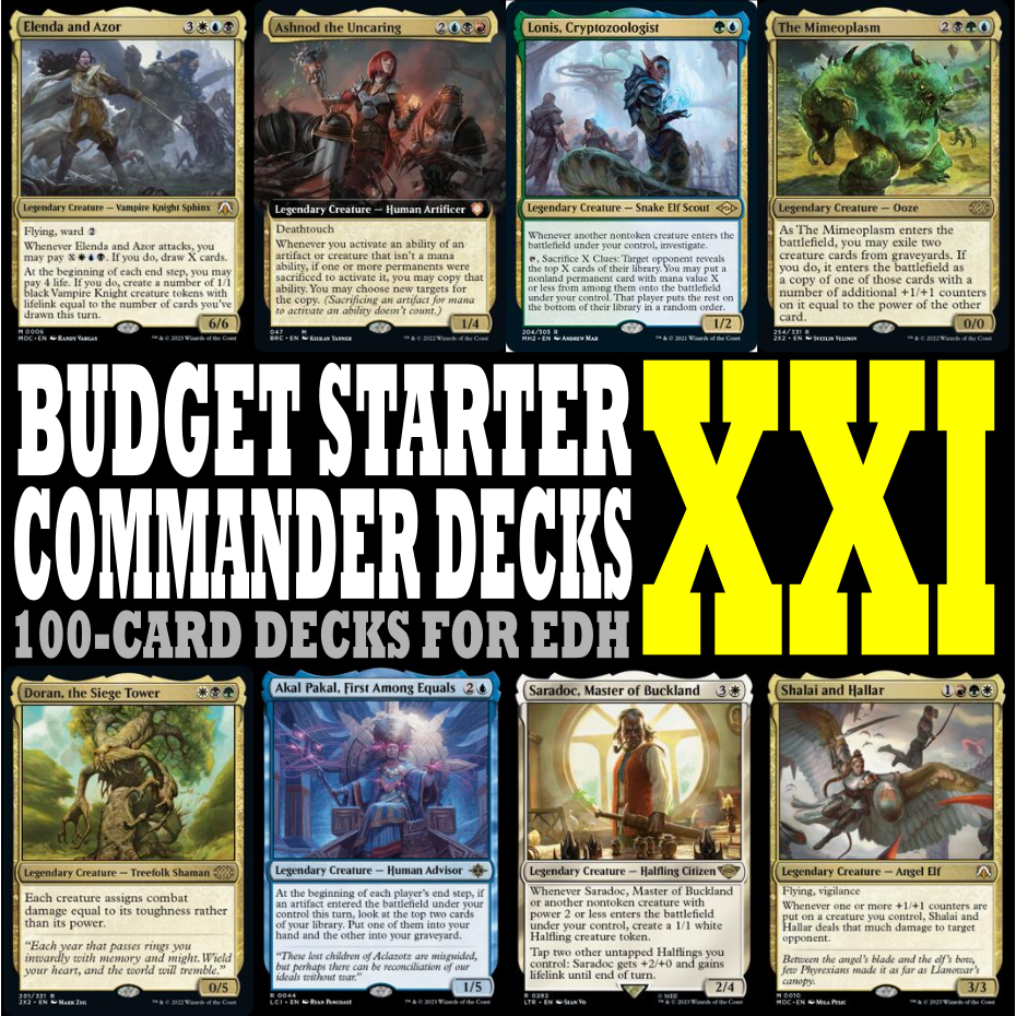 MTG - Budget Starter Decks for Commander EDH 100-Card Batch 19 - NA ...