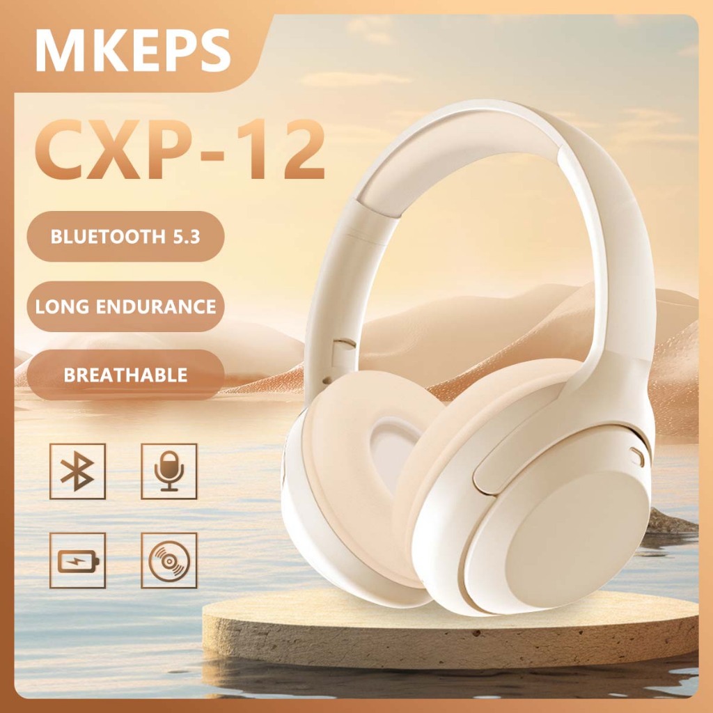 MKEPS CXP12 Wireless Headphones Foldable Headphone Bluetooth Headset With Mic Large battery ...