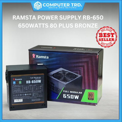 RAMSTA RB-650 650watts 80 Plus Bronze Modular BrandNew | Shopee Philippines