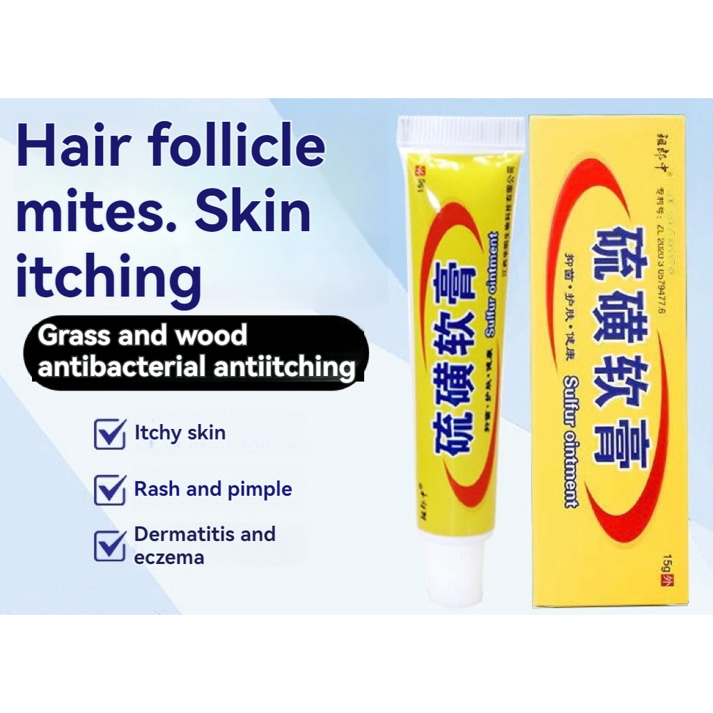 Compound sulfur ointment for scabies, mite and pubic lice removal, acne ...