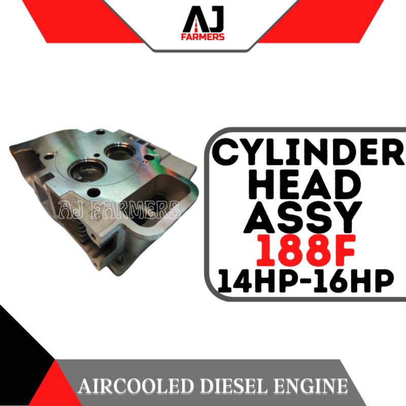Assembly Cylinder Head Aircooled Diesel Engine 188F 14HP 16HP | Shopee ...