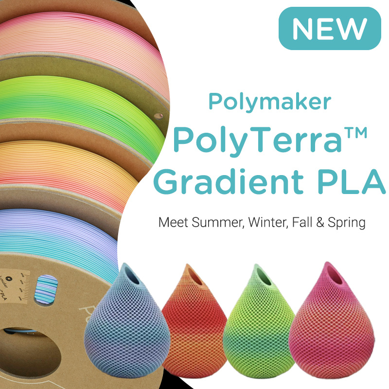 Polymaker Panchroma Matte / Dual Matte & Gradient PLA 3D Printing ...