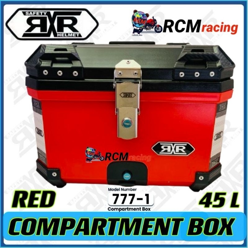 Compartment Box Helmet Box TOP BOX With Back Cushion For Motorcycle 45 ...