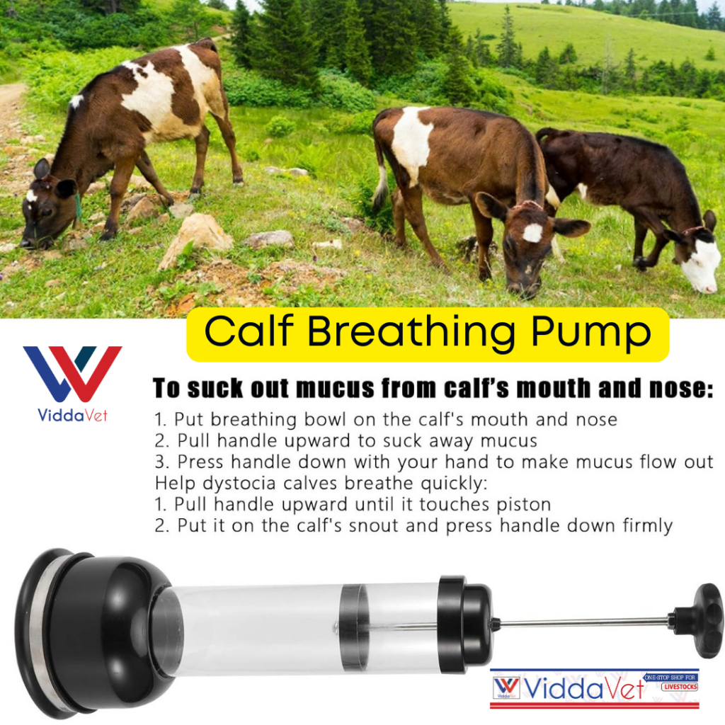 Viddavet Calf Assisted Breathing Pump Newborn Calf Sputum Suction ...