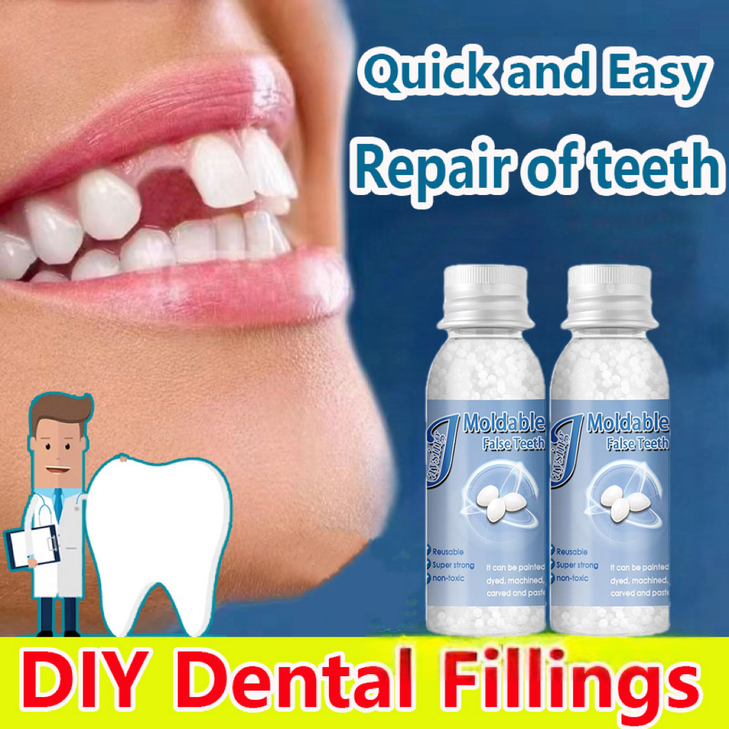 【Fast filling】Temporary teeth DIY denture fixed fracture gap Teeth ...