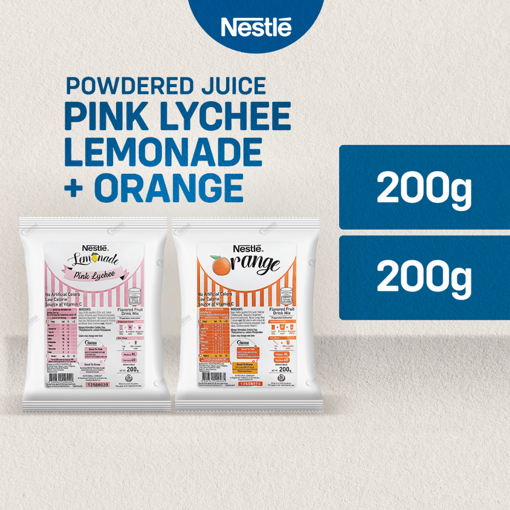 Nestle Pink Lychee Lemonade and Nestle Orange Juice Summer Palamig ...