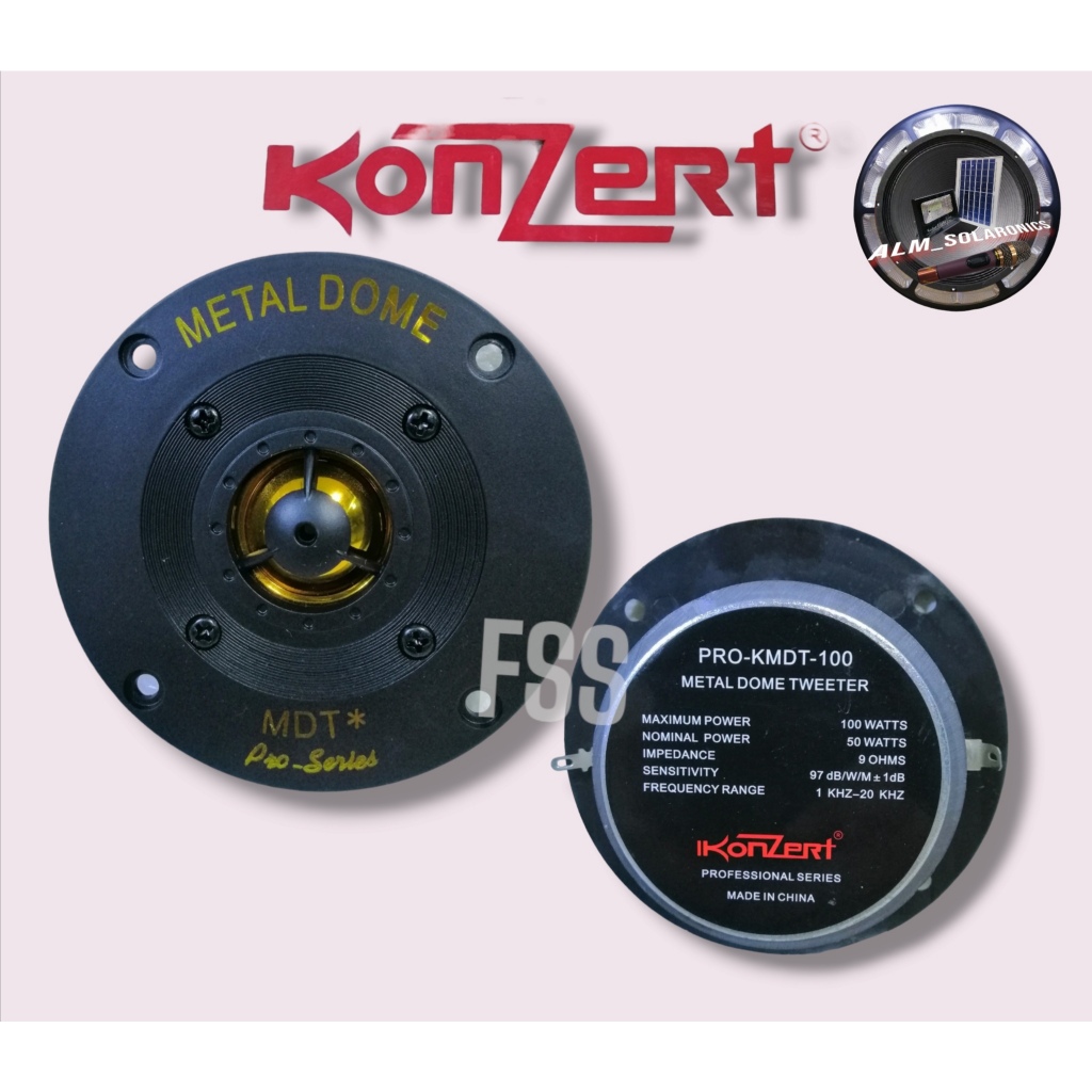 KONZERT PRO-KMDT 100 DOME TWEETER 100WATTS WITH CAPACITOR | Shopee ...