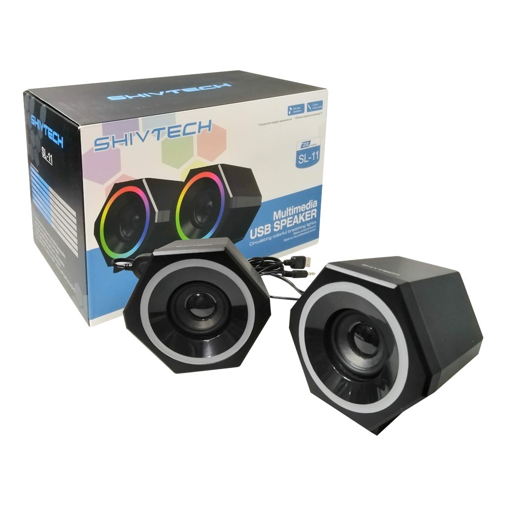 Shivtech Multimedia USB Speaker SL-11 (3.5mm audio cable) | Shopee ...