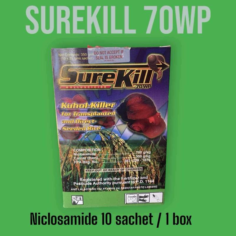 SUREKILL 70WP MOLLUSCICIDE 10x35 grams | Shopee Philippines