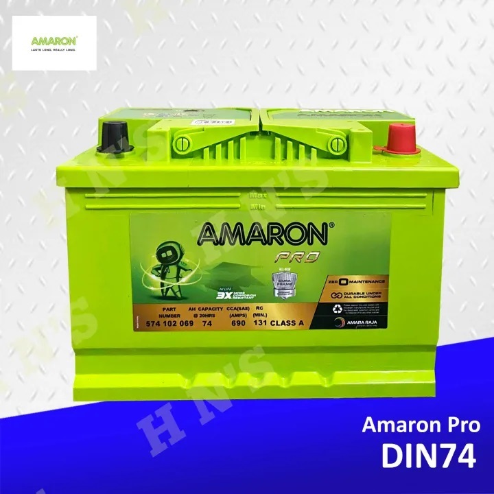 AMARON Hi-Life Pro DIN 74 DIN 66 Maintenance Free Car Battery ( 24 months warranty ) | Shopee ...