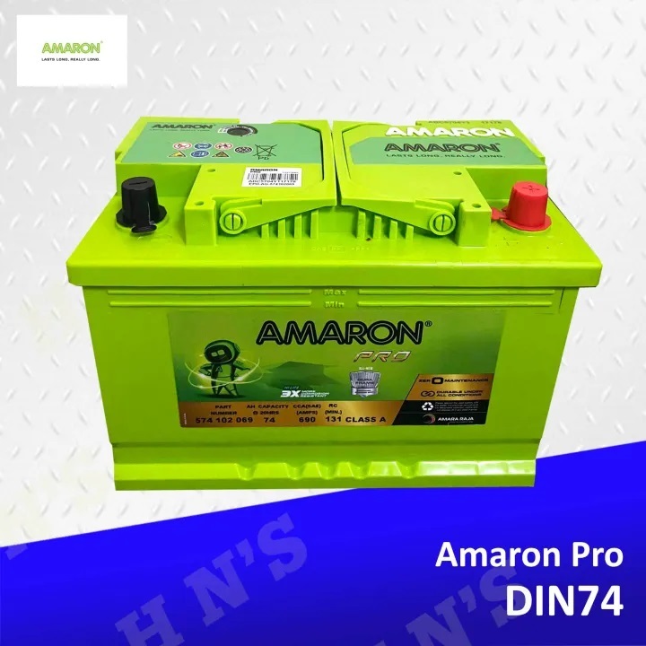 AMARON Hi-Life Pro DIN 74 DIN 66 Maintenance Free Car Battery ( 24 ...