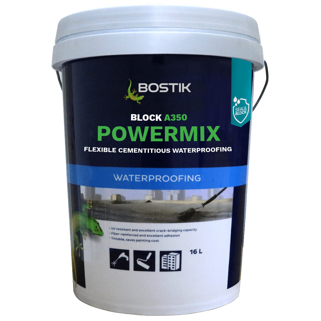 Bostik Block A350 Powermix Flexible Cementitious Waterproofing Mix For ...