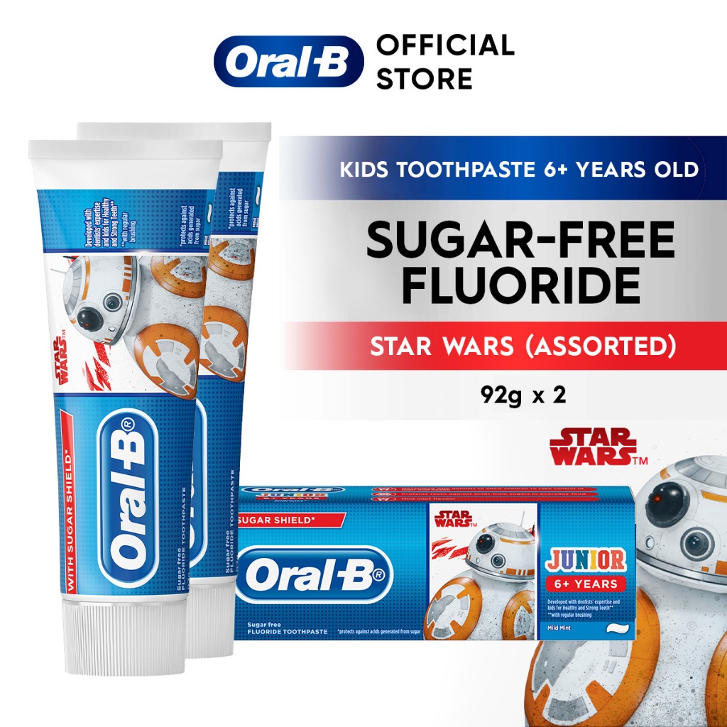 Oral-B Kids Toothpaste Star Wars 92g (Ages 6+) Set of 2 Assorted | Oral ...