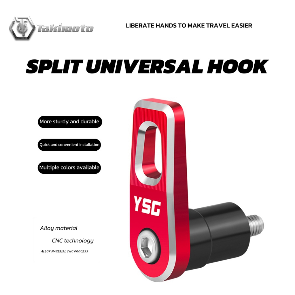 TAKIMITO ELECTRIC MOTORCYCLE ALUMINUM CNC SPLIT HOOKS ITEM HOOKS FRONT PLACEMENT UNIVERSAL HOOKS ...