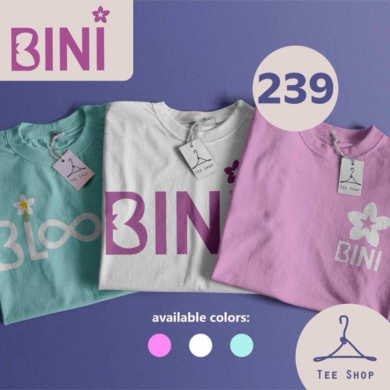 BINI Bloom Cotton Shirt Collection Unisex | Shopee Philippines