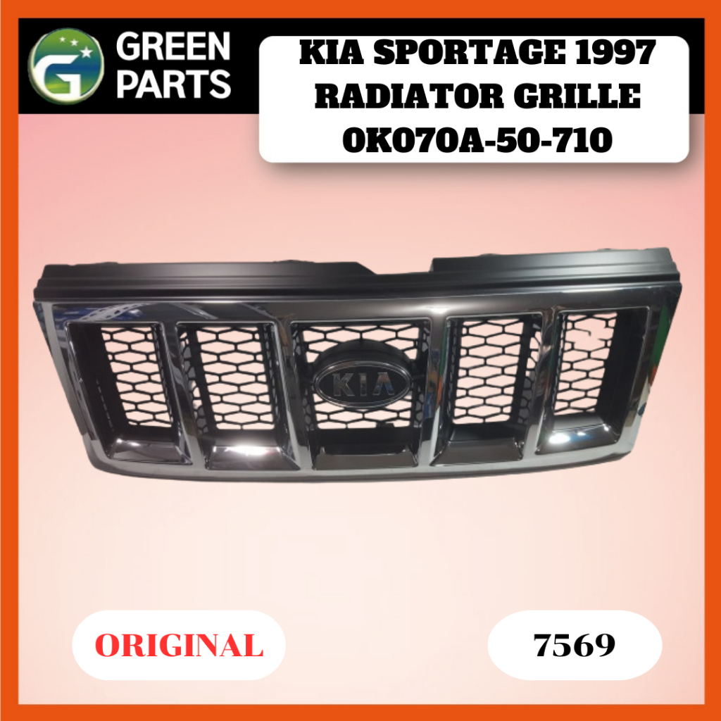 RADIATOR GRILLE ASSEMBLY (CHROME) FOR KIA SPORTAGE MODEL 1997 (ORIGINAL ...