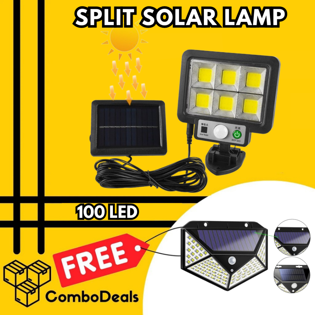 Split Solar Wall Lamp Outdoor Wall Waterproof Lamp with FREE Solar ...