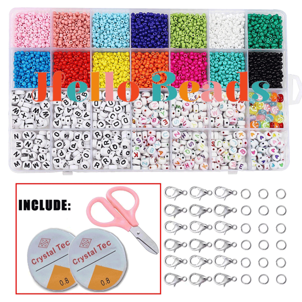 5000Pcs Beads Kit for DIY Name Bracelets DIY Bracelet Making Set ...