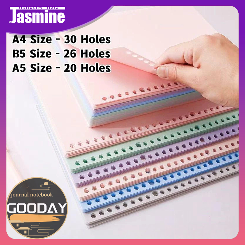Loose Leaf Binding Cover PP Color Covers Binder Ring Notebook Cover DIY ...