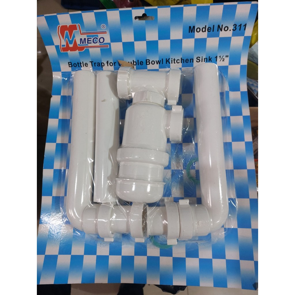 Meco #311 Double Bottle Ptrap For Kitchen Sink 1-1/2inch | Shopee ...