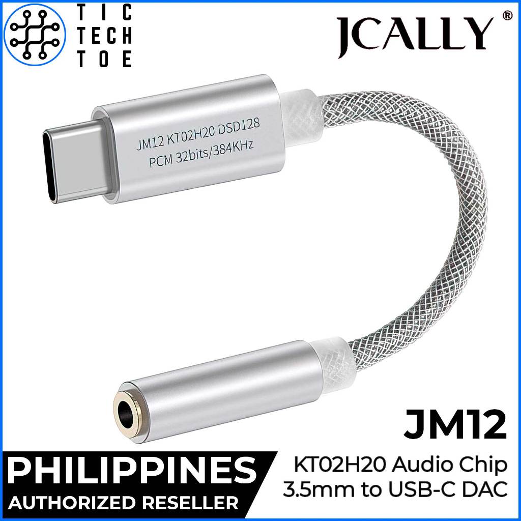 JCALLY JM12 USB Type C to 3.5mm Dongle Mic Support KTO2H20 DAC/Amp HiFi ...