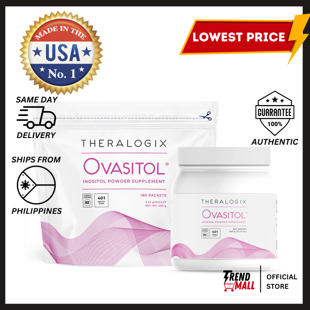 Theralogix Ovasitol PCOS Powder Myo Inositol D-Chiro Inositol Fertility ...