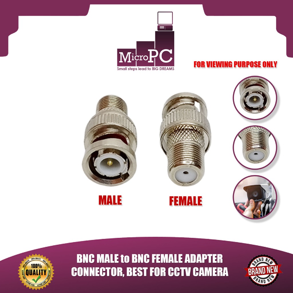 MICRO PC BNC MALE to BNC FEMALE ADAPTER CONNECTOR, BEST FOR CCTV CAMERA | Shopee Philippines