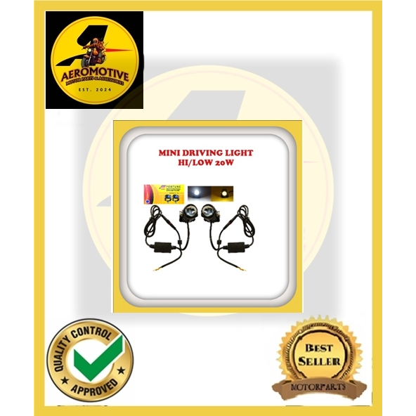 MINI DRIVING LIGHT HIGH/LOW YELLOW+WHITE V2 *20W 4-WIRE (MDL001 ...