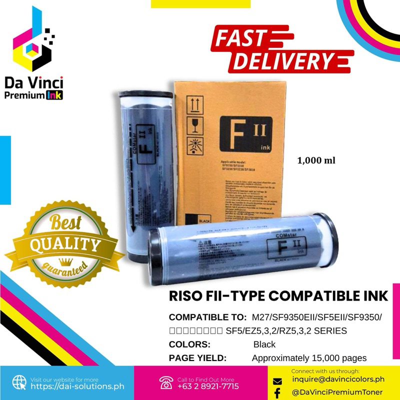 RISO F TYPE/ FII TYPE COMPATIBLE INK BOX OF 2 | Shopee Philippines