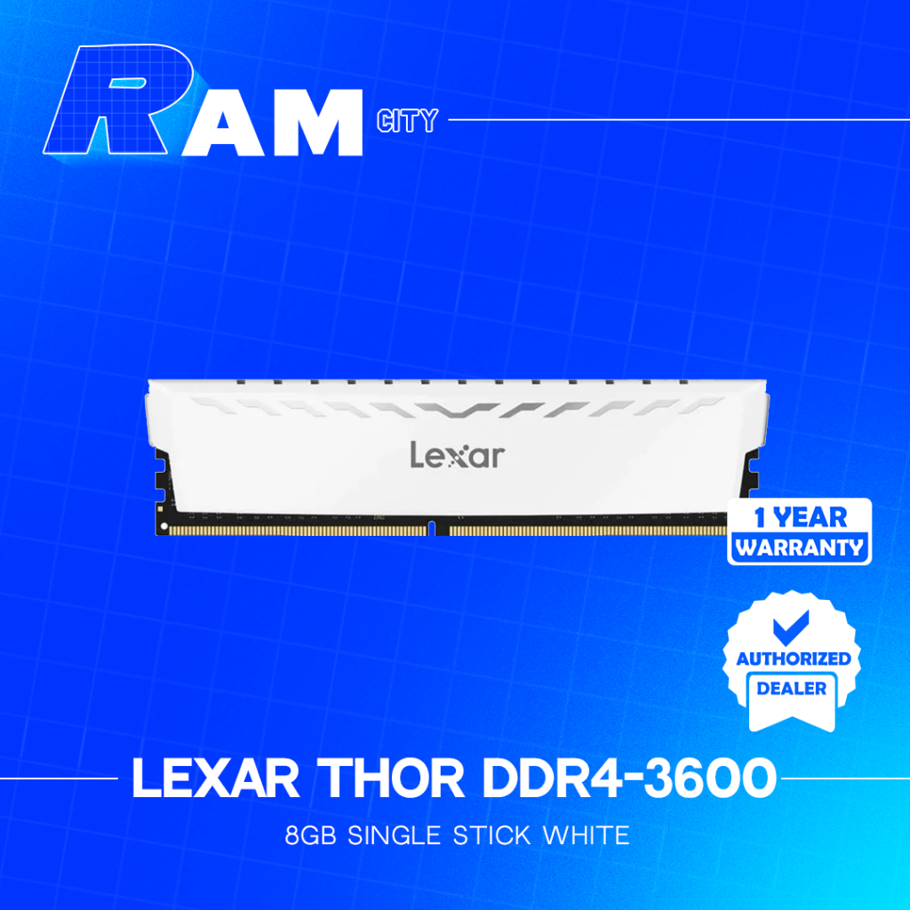 Lexar THOR 8GB DDR4-3600 Single Channel White UDIMM Desktop Memory ...