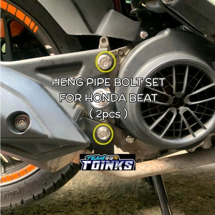 HENG PIPE BOLT SET FOR HONDA BEAT ( 2pcs ) | Shopee Philippines