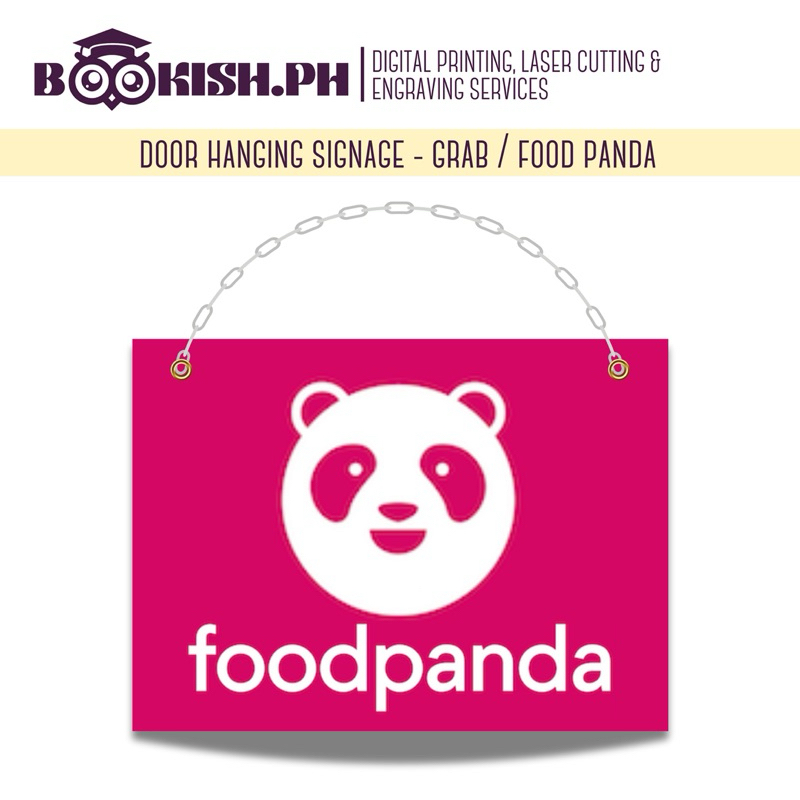 Foodpanda | Grab Door Hanging Signage | Shopee Philippines