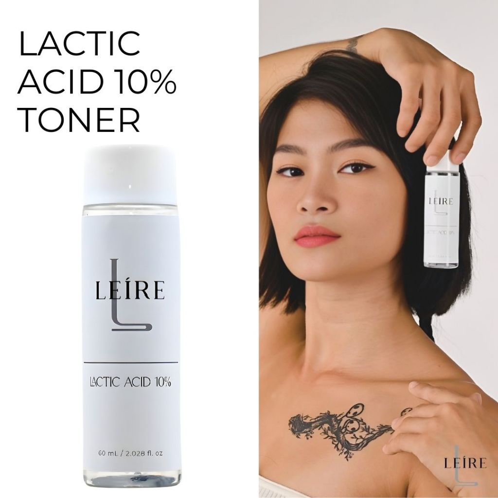 LEÍRE Lactic Acid Toner 10% (60ml) Exfoliates,No Peeling,Brightens ...