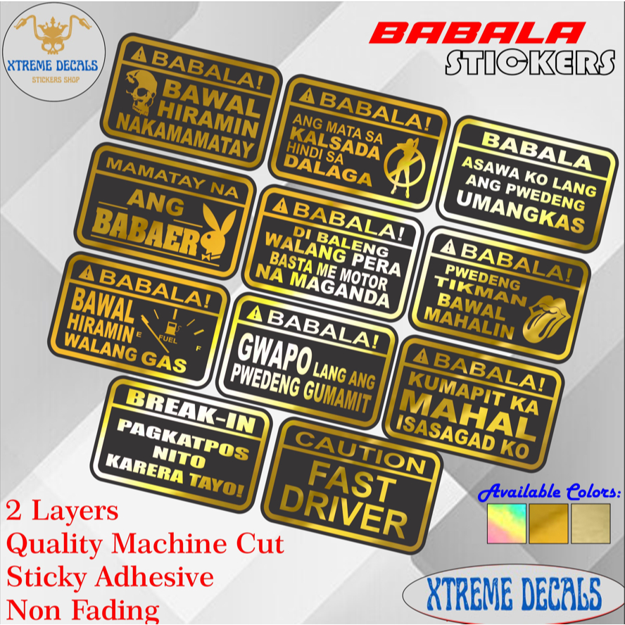 babala sticker waterproof die cut sticker | Shopee Philippines