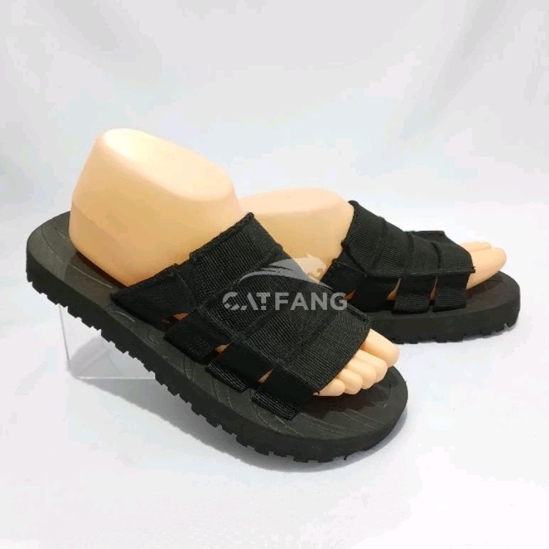 S.Nook Black Slip On for Men and Women (Slippers Hard Sole Makapal ...