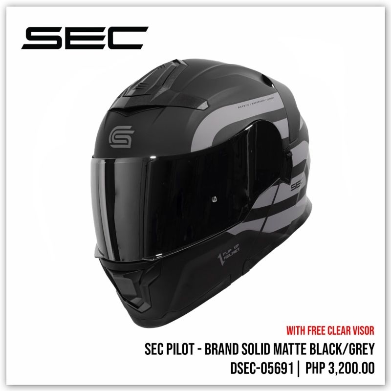 SEC Pilot Modular dual visor | Shopee Philippines