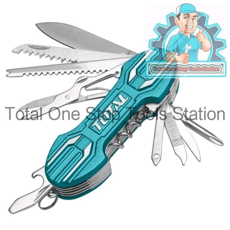 TOTAL Multi-function Knife Large knife Can opener Phillips screwdriver 15 tools THMFK0156 ...