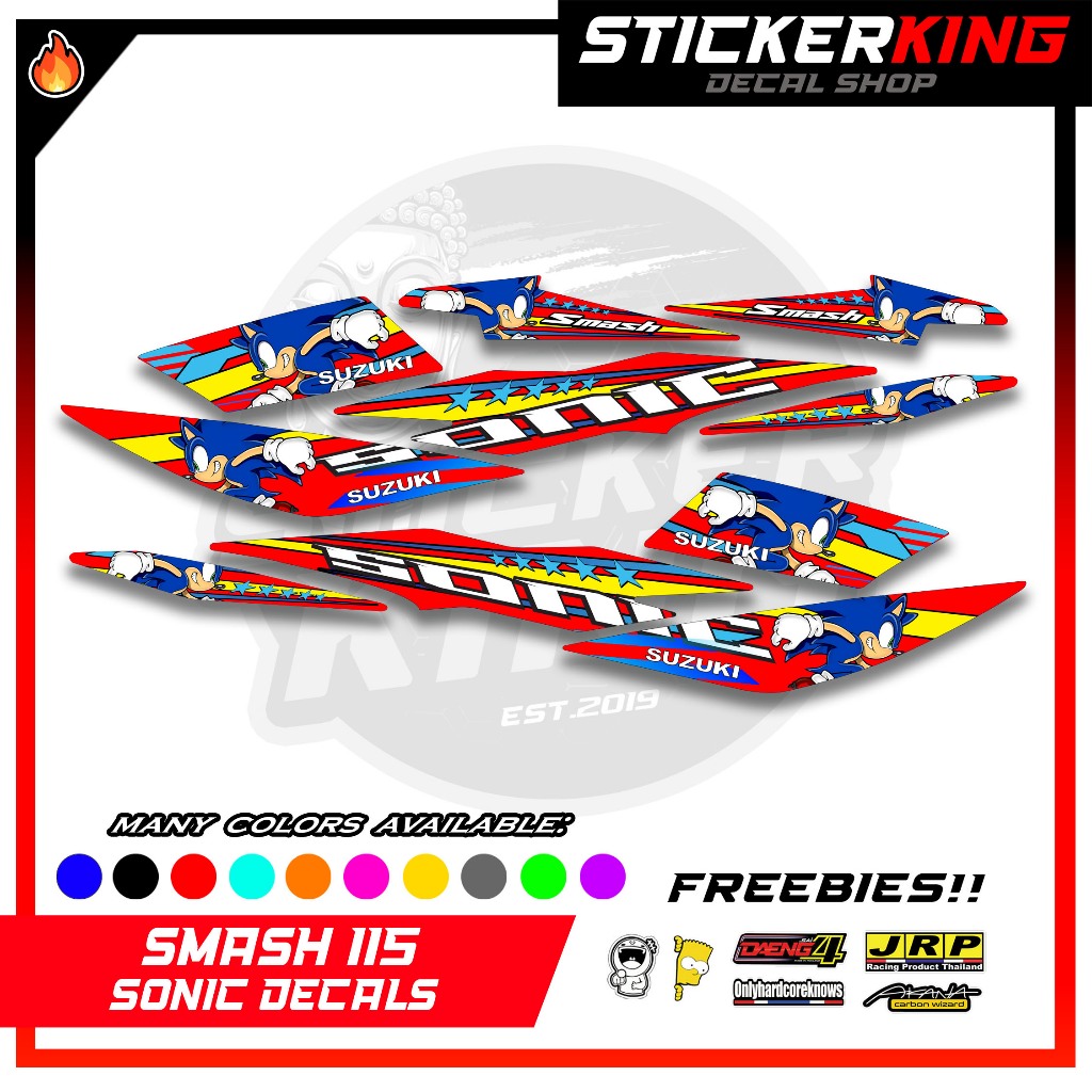 SUZUKI SMASH 115 SONIC CONCEPT DECALS WITH FREEBIES (PREMIUM QUALITY ...