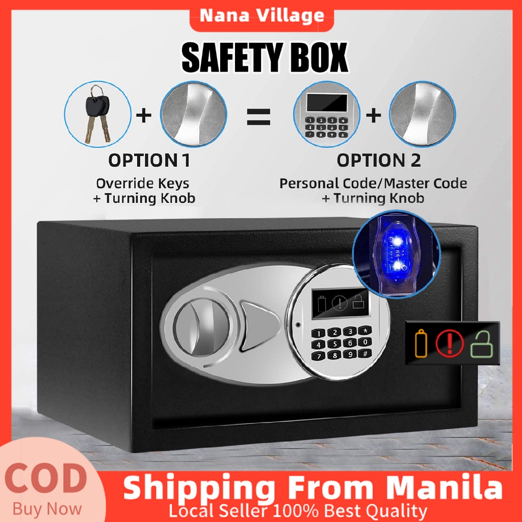 Safe Box For Home Hotel Safe Fireproof Anti-Theft Home Safe with LCD ...