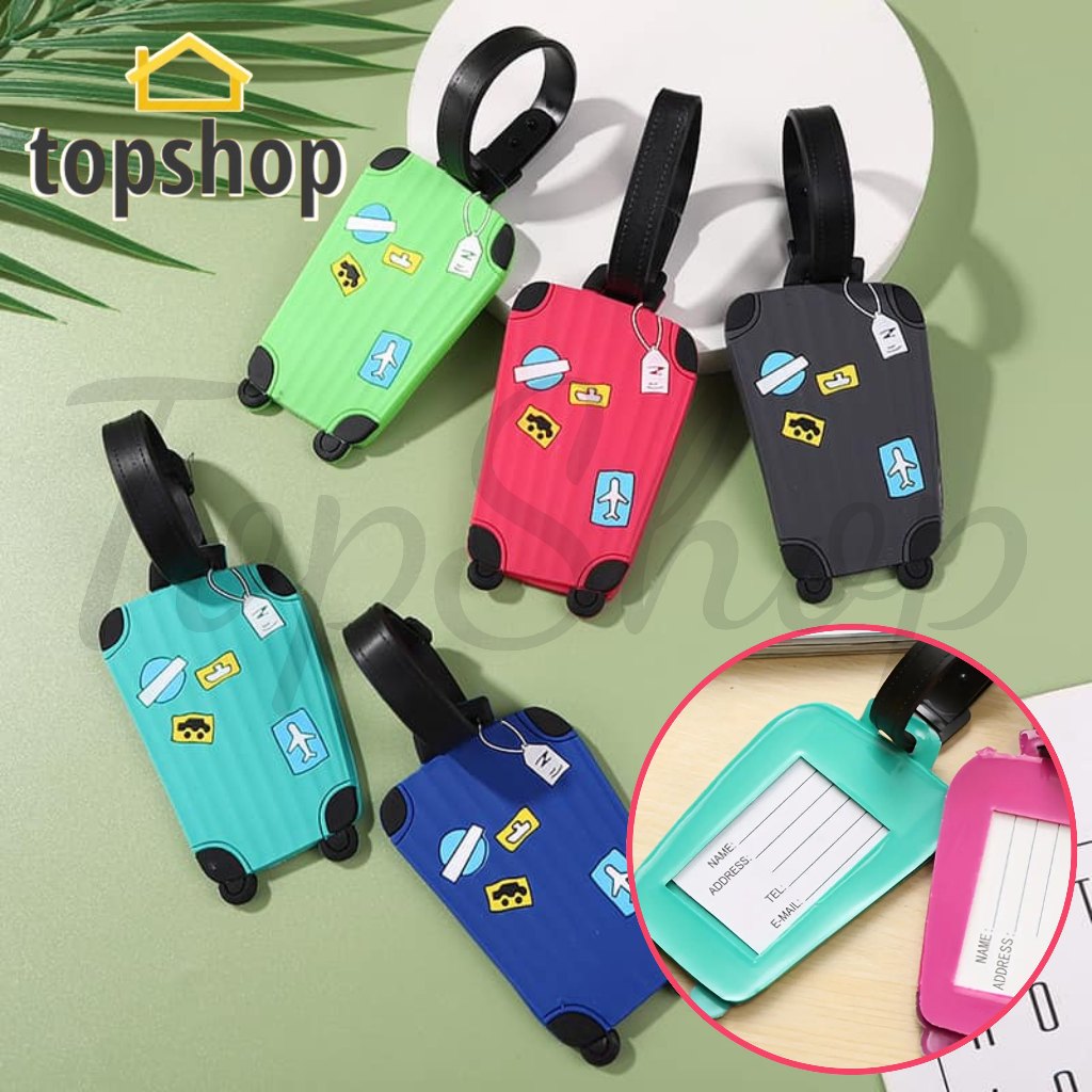 TOPSHOP PVC Cartoon Luggage Suitcase Tags Holder Travel Accessories ...
