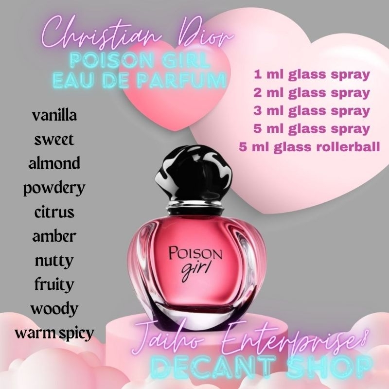 Sample Bottles Authentic Perfume Collection Dio r X C.D. Poison Girl ...