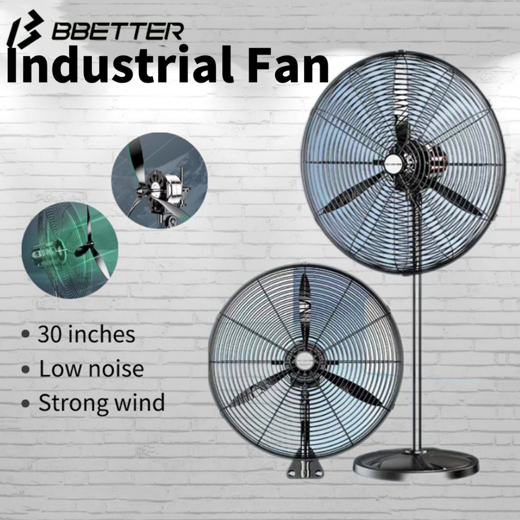 Industrial Wall Fan 30 Inch Home Appliances Floor Fan Three Speed Stand ...