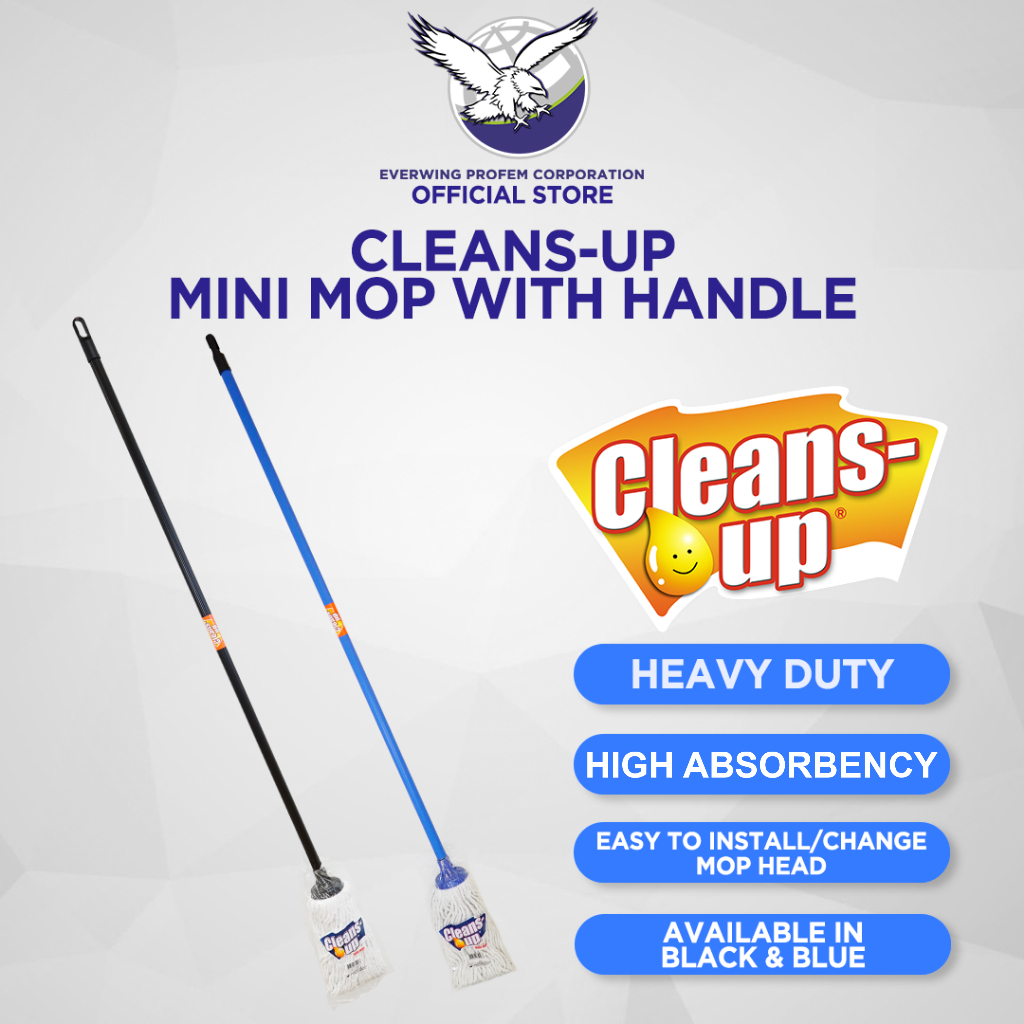 Cleans-Up Mini Mop With Handle | Shopee Philippines