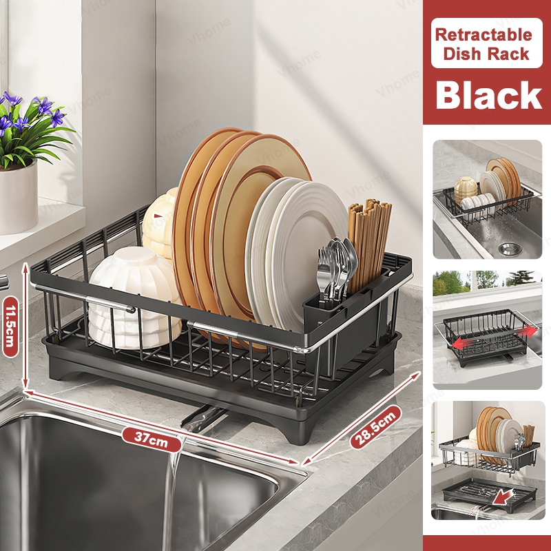 Vhome 2 3 Tier Dish Drying Rack Stainless Steel Kitchen Rack Dish Rack