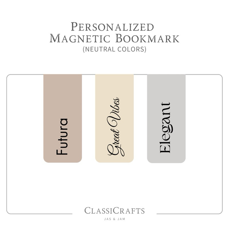 Personalized NAME Magnetic Bookmark (NEUTRAL) | Shopee Philippines