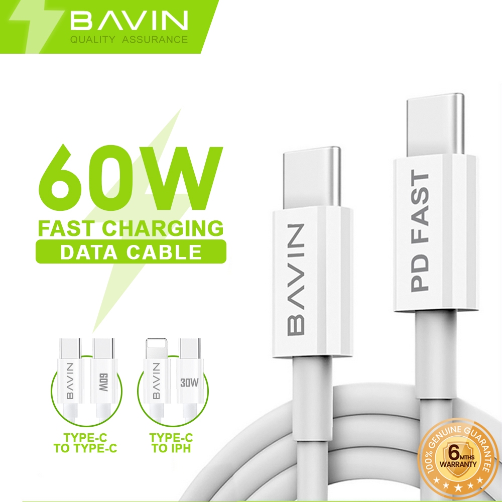 BAVIN CB169 / CB179 60W Fast Charging Data Cable Type-C to iPh & Type-C ...