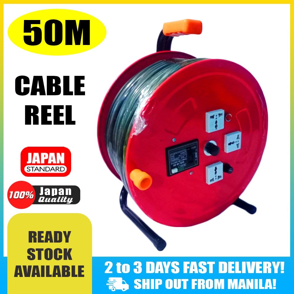 CABLE REEL Extension Wheel Universal Outlet 25M/50M 220V | Shopee ...