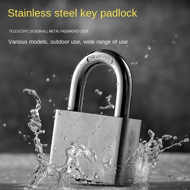 Big Padlock With Key Gate Padlock Heavy Duty Padlock with Key Outdoor ...